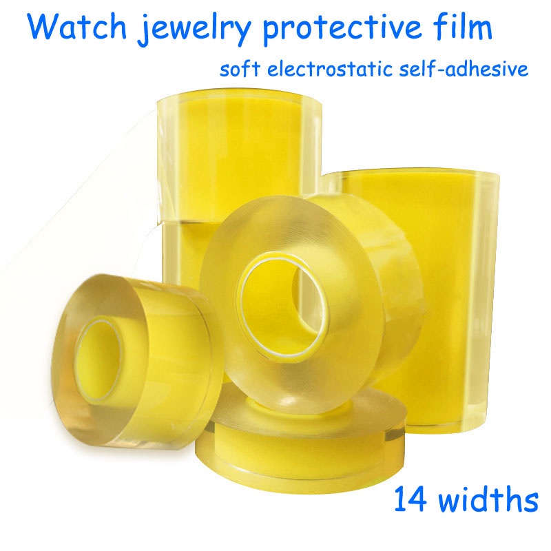 Clear Electrostatic Self-adhesive Stretch Film Watch Jewelry Wrapping ...