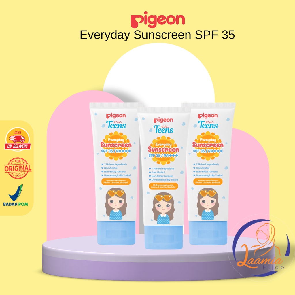 Hijab PIGEON TEENS Everyday Sunscreen SPF 35/PA+++ 30ml 60ml | Shopee ...