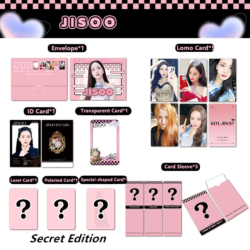 BP Kaji Card Collection JISOO JENNIE LISA ROSE Laser Hologram ...