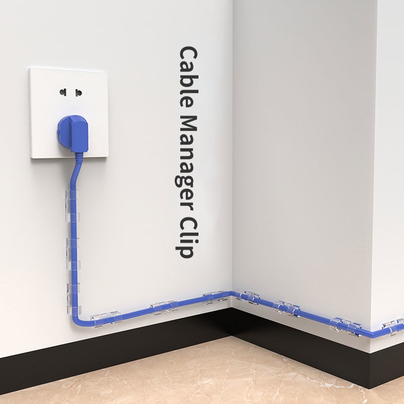 40pcs Set No-drill Cable Manager Clip Non-marking Wire Storage Clips ...