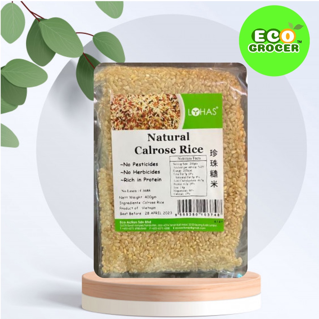 Lohas - Natural Calrose Rice ( Brown ) 400g | Shopee Malaysia