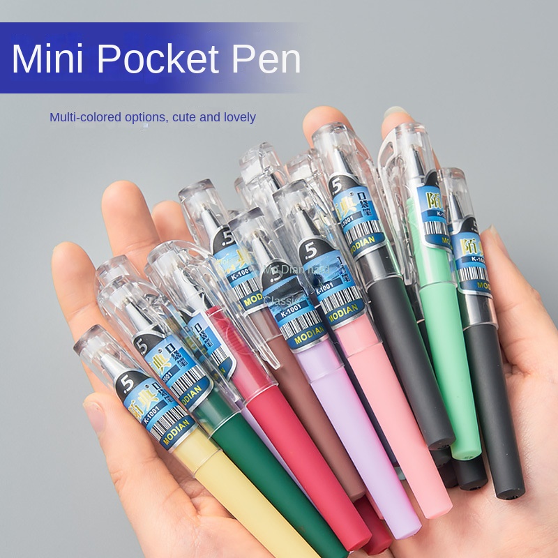 Mini Macarone Pocket Pen Short Pen Neutral Pen Cute Student Stationery ...