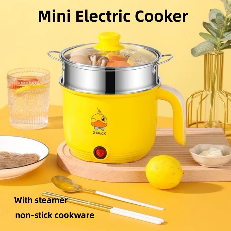100% Smilee Mini Rice Cooker Multi-function Cooker 1.8L Non-stick Inner pot Electric Heating Pot ...