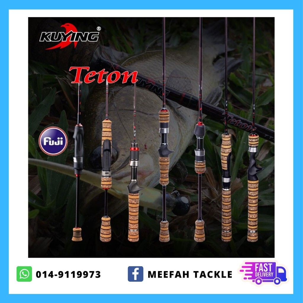 KUYING Teton - Baitcasting / Spinning Ultralight UL Fishing Rod Joran ...