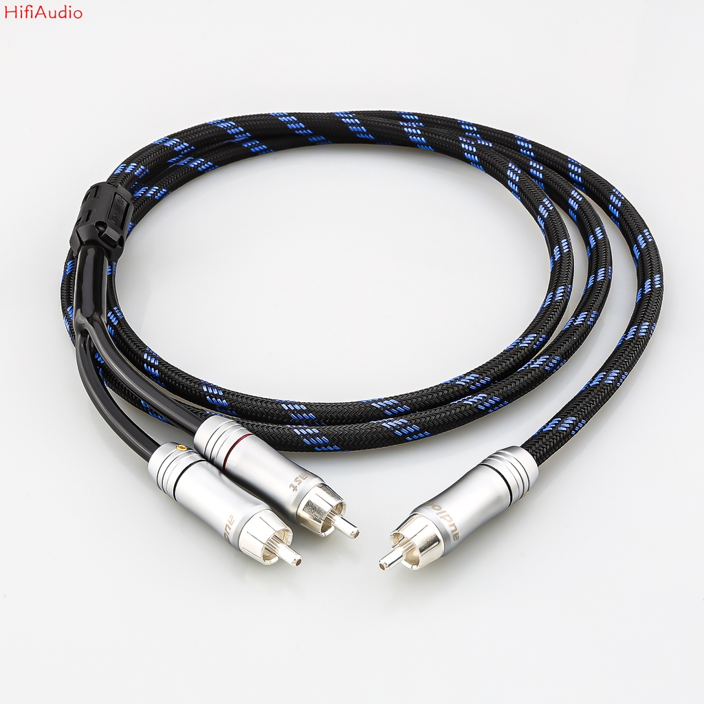 High Quality HiFi Subwoofer Y Cable RCA 1 Male to 2 Male Audio cable ...