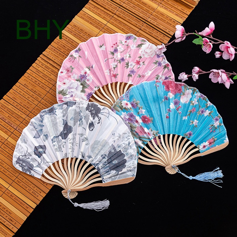 Chinese Personalized Hand Fans Flower Silk Folding Fans Handheld ...
