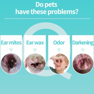 120ML Pet Ear Drop Cat Dog Ear Cleaner Mites Odor Removal Pet Ear Wash ...