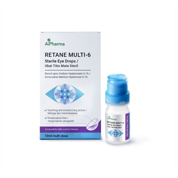 AIPHARMA RETANE MULTI-6 STERILE EYE DROP 10ML HTM Pharmacy | Shopee ...