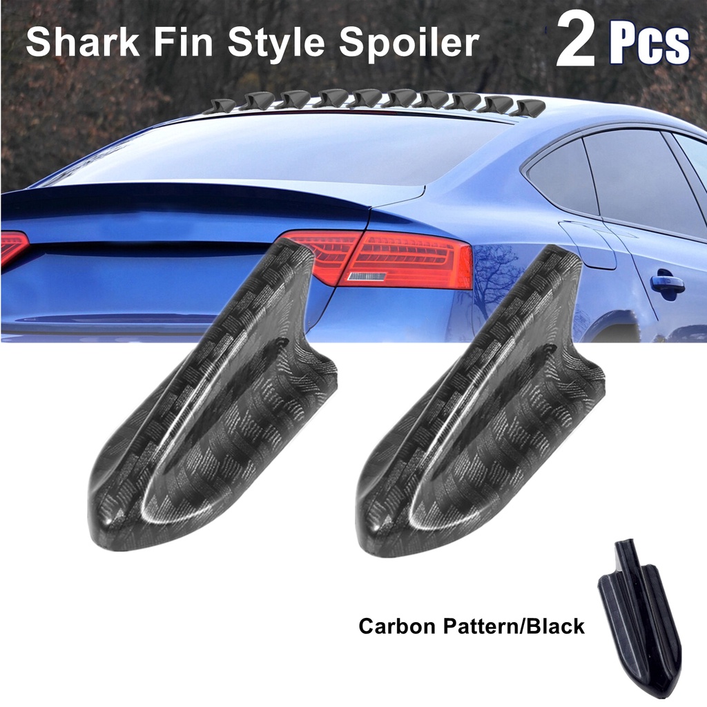 2pcs Universal Auto Car ABS Roof Shark Fins Spoiler Wing Kit Vortex ...