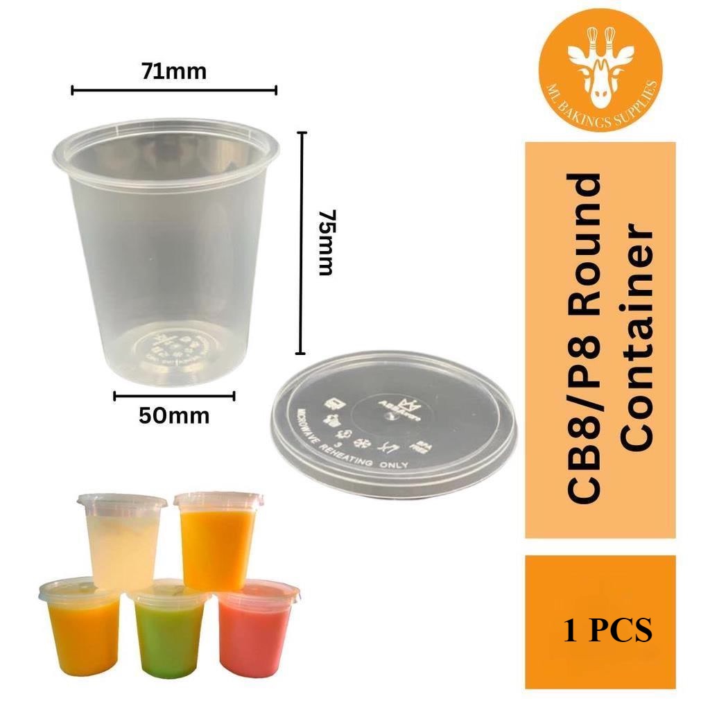 [READY STOCK] 8oz/P8 Round Food Container/ Disposable Plastic Food ...