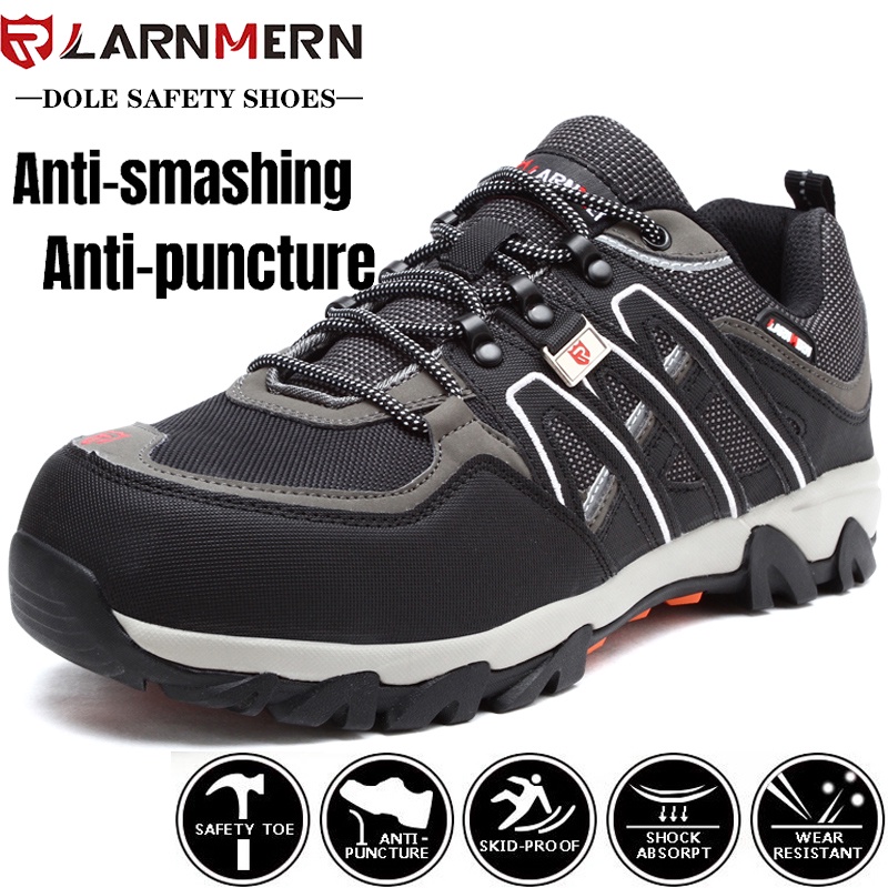 LARNMERN Men's Steel Toe Safety Shoes Non-Slip SRC Safety Shoes ...