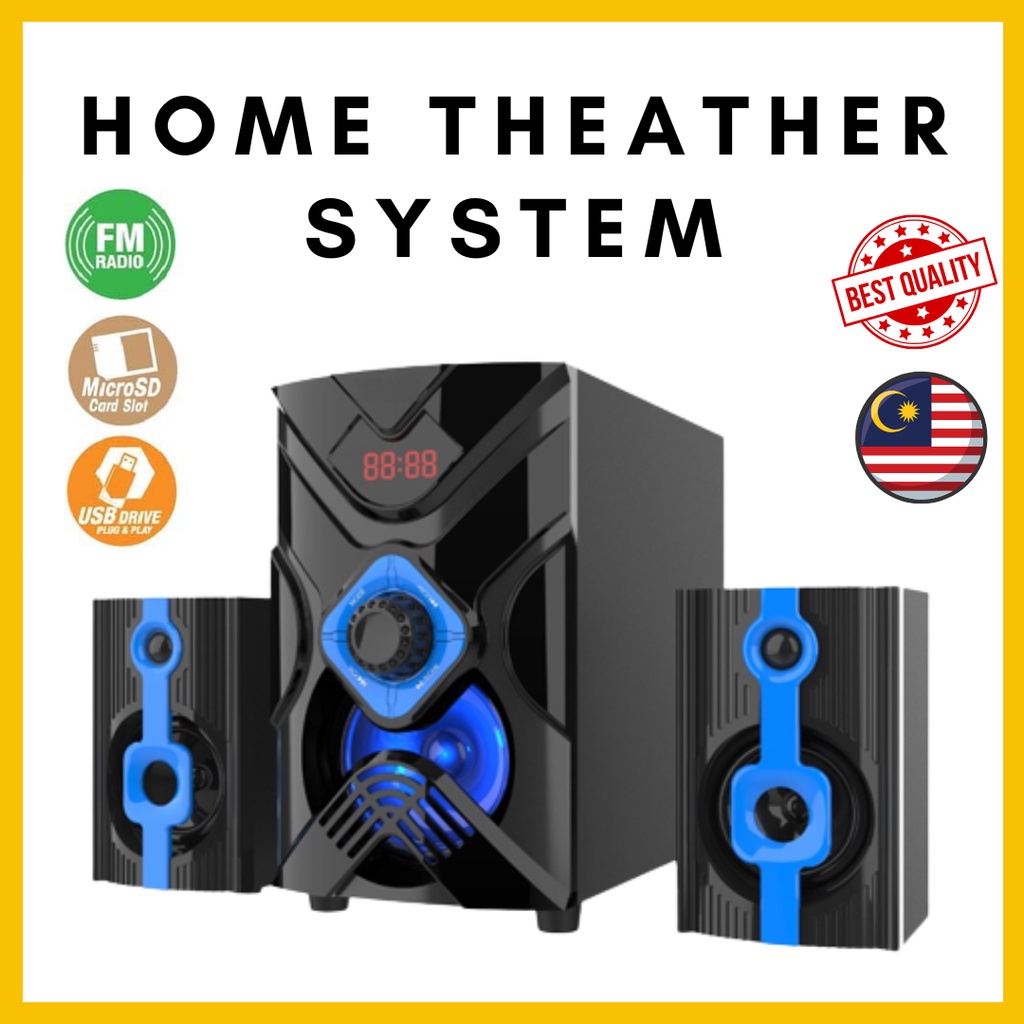 Portable Speaker 50W HiFi Multimedia Home Theater Speaker System Pure ...