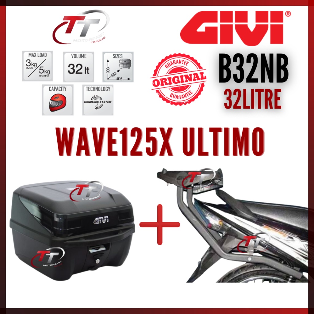 WAVE 125 X ULTIMO WAVE125X WAVE125 X GIVI HRV HEAVY DUTY MONO RACK MONORACK J TAPAK REAR BOX ...