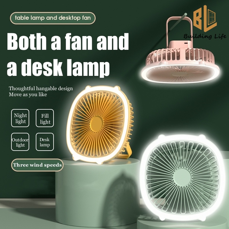 2023 Mini Ceiling Fans with Light Rechargeable USB Folding Hanging Fan ...