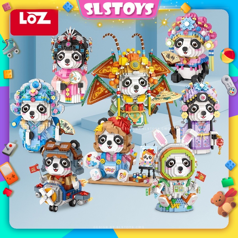 LOZ IDEAS Mini Block Panda Series Chinese Opera Space Painter China ...