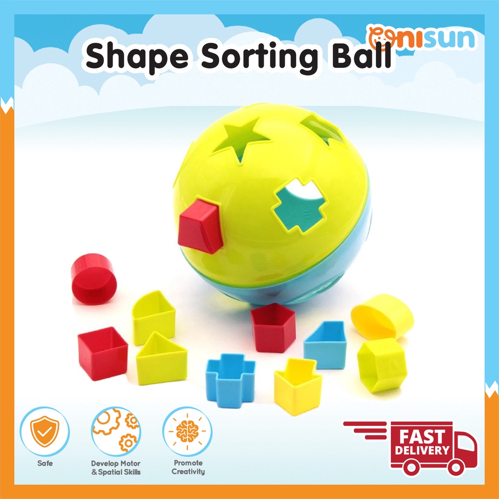 Baby Cute Fun Ball Shape Sorter With Multiples Shapes Accessories Early ...