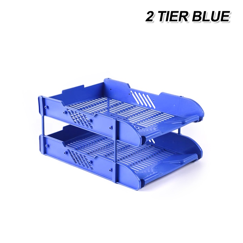 10Q Plastic Document Tray 2 Tier and 3 Tier Stackable Multi-level Space ...