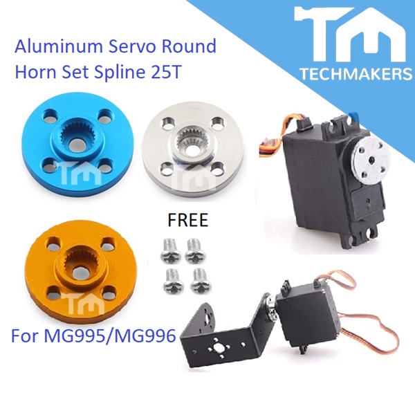 25T Aluminium Metal Round Disc Holder Horns For MG995 MG996 Servo Motor ...