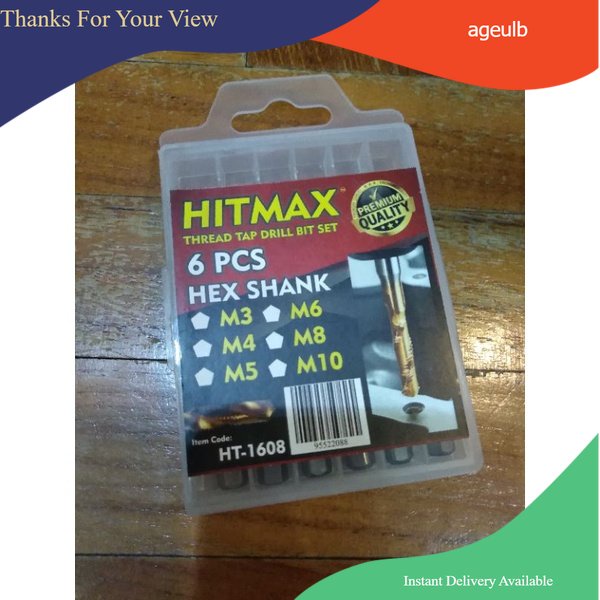 Thread Tap Drill Bit Set. Mata Drill Buat Thread Untuk Skrew | Shopee ...