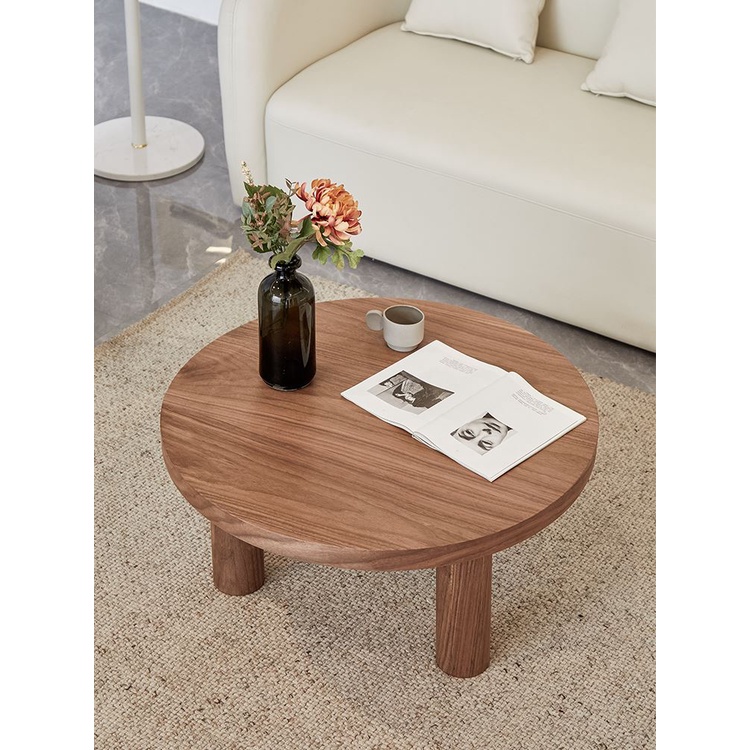 Nordic Simple Modern Solid Wood Round Coffee Table Designer Light ...