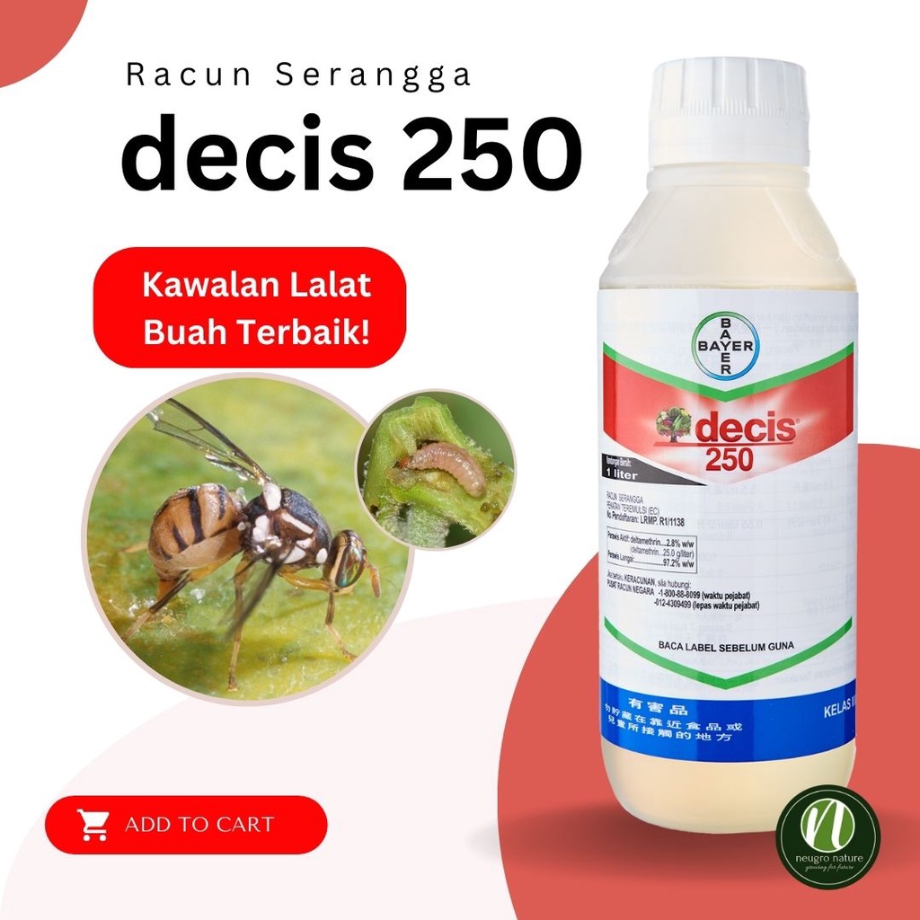 Bayer DECIS 250 Insecticide - Mengawal Lalat Buah /Ulat Penggorek Buah ...