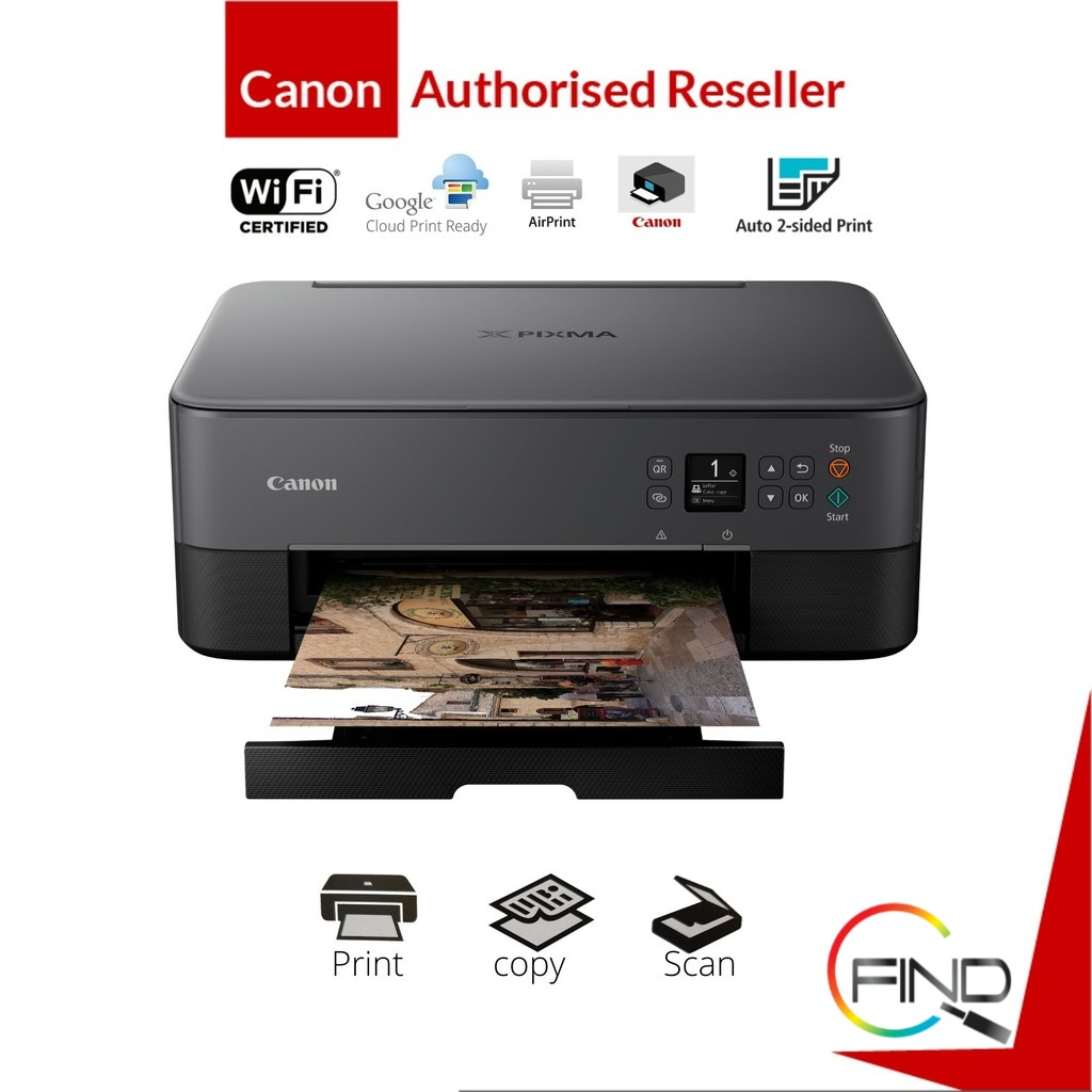 Canon PIXMA TS5370a (Black) Compact Wireless Photo All-In-One with 1.44 ...