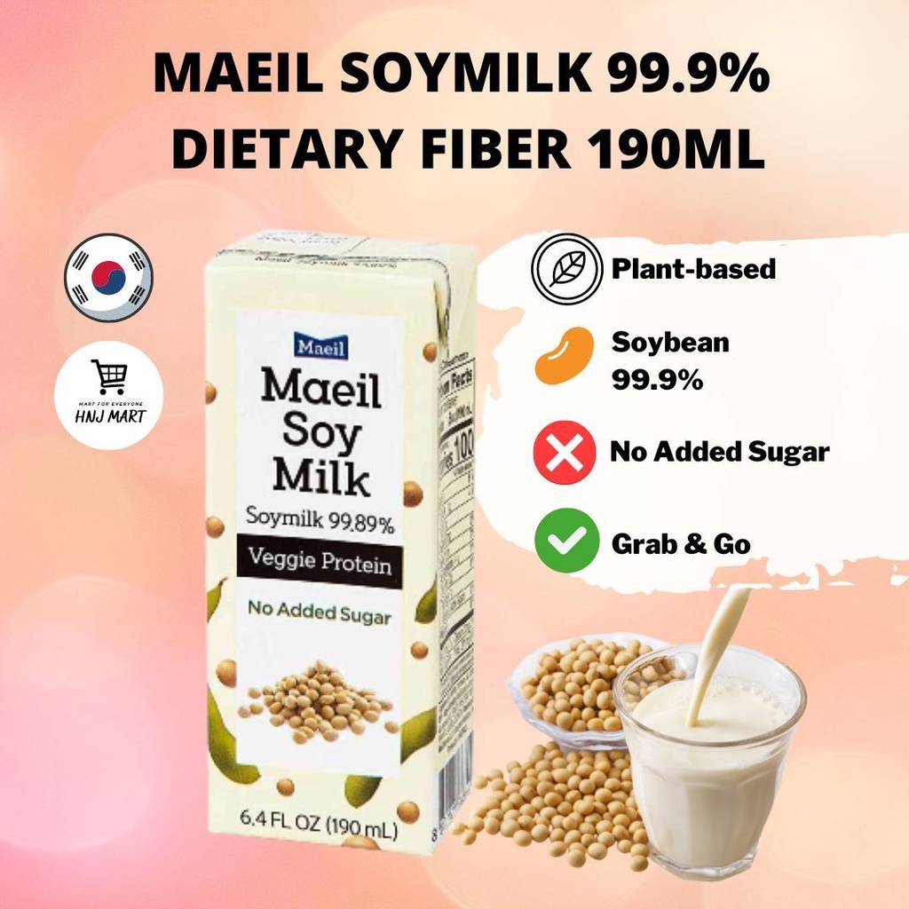 Halal Korea MAEIL SOYMILK 99.9% Veggie Protein No Added Sugar Healthy Soymilk | Shopee Malaysia