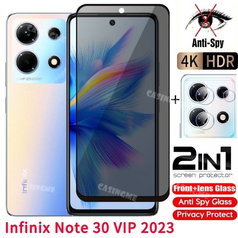 Infinix Note 30 VIP 2023 Anti Peek Privacy Film Private Tempered Glass ...