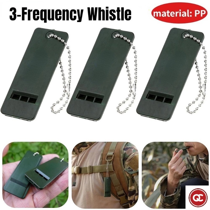 QC 1Pc 3-Frequency High Decibel Survival Whistle Portable Outdoor ...