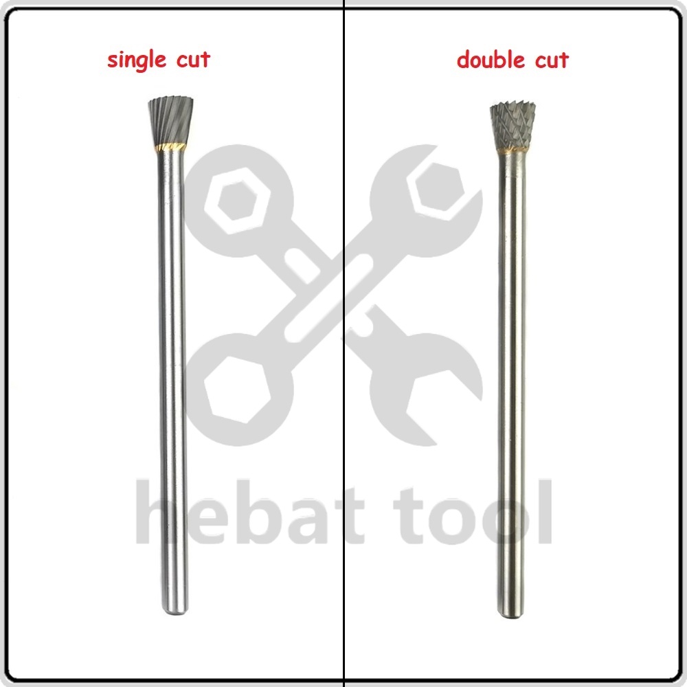 1pcs 10x6x120mm Tungsten Carbide Burr 6mm Single Cut Double Cut Rotary ...