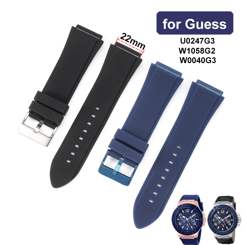 22mm Silicone Watch Strap for Guess U0247G3 W1058G2 W0040G3 Band Rubber ...