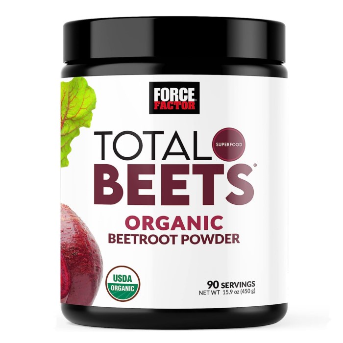 Force Factor, Total Beets, Organic Beetroot Powder, 15.9 oz (450 g ...