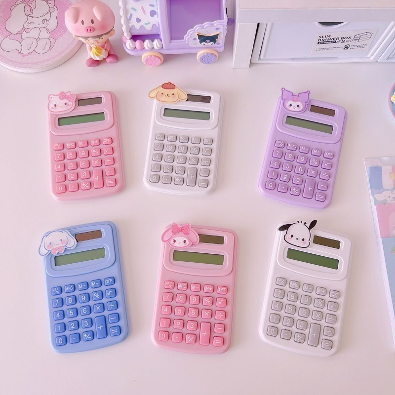 Sanrio Mini Cartoon Kuromi Melody Calculator Pocket Size Portable ...