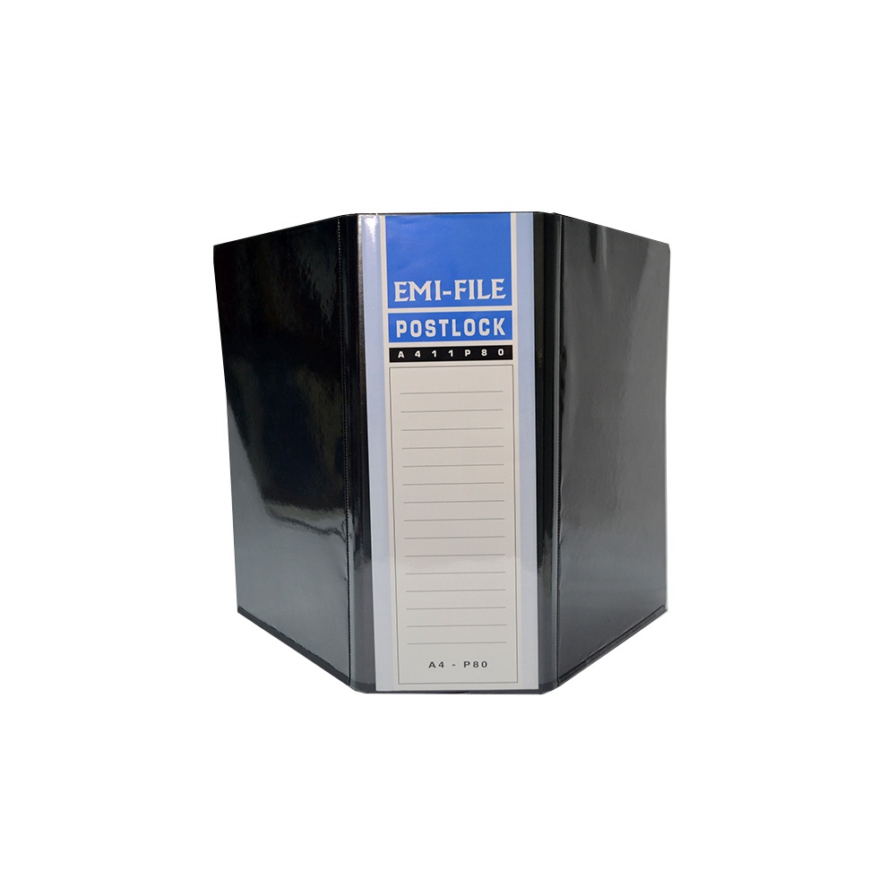 4 Post Lock File (80mm) - Black / 20pcs | Shopee Malaysia