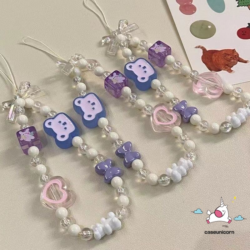 Universal Hand Strap Cartoon Fashion Ins Cute Rabbit Chain Bear Smile ...