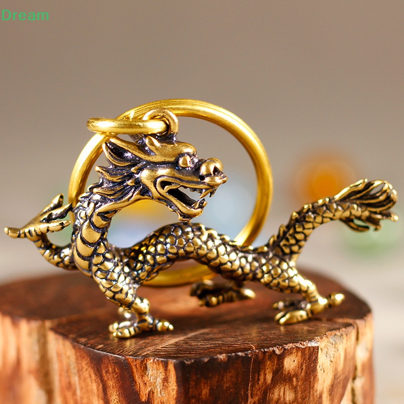 Chinese Beast Dragon Statue Bronze Figurine Ornaments Antique Copper ...