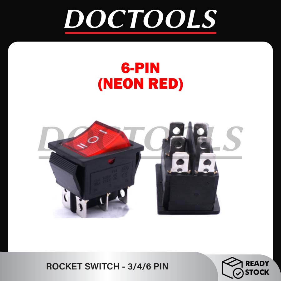 ROCKET SWITCH 3 4 6PIN/ ELECTRICAL EQUIPMENT LIGHT POWER SWITCH/ NEON ...