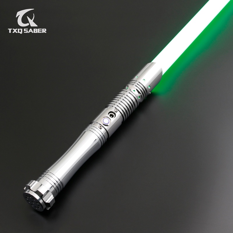 TXQSABER Heavy Metal Smooth Swing RGB Lightsaber Flash on Clash 1inch ...