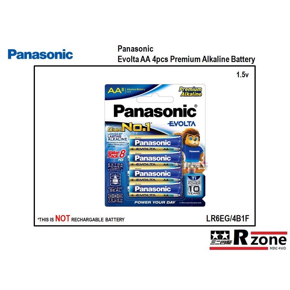 Panasonic Evolta AA 4pcs Premium Alkaline 1.5v Battery - LR6EG/4B1F | Shopee Malaysia