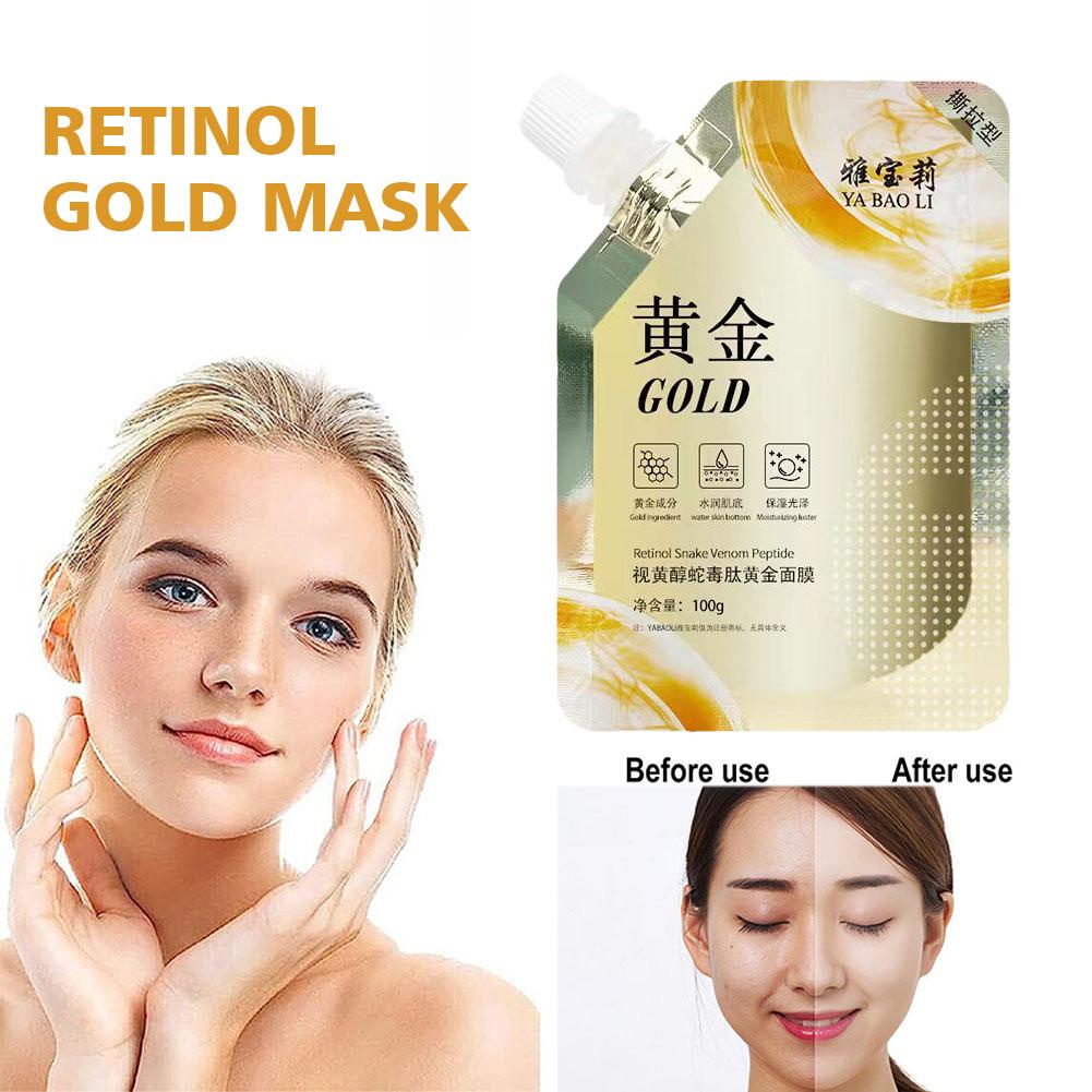 100g Retinol Gold Mask Deep Cleaning Nourishing Brighten Skin Face ...