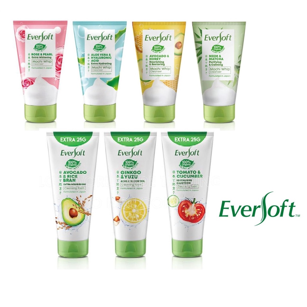 EVERSOFT FACIAL CLEANSER / FOAM 120G FACE PENCUCI MUKA (170g+free 20g) | Shopee Malaysia