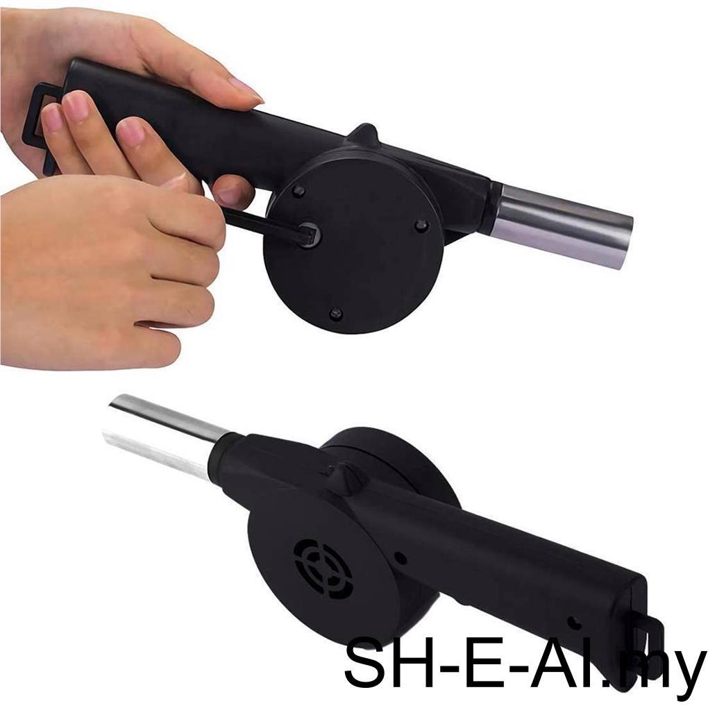 Portable Mini Air Blower 25cm Manual Hand Crank Bellows for Barbecue ...