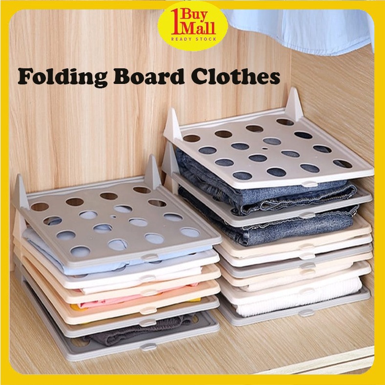Easy Stack Fast Clothes Fold Board Clothing Organization System Shirt ...