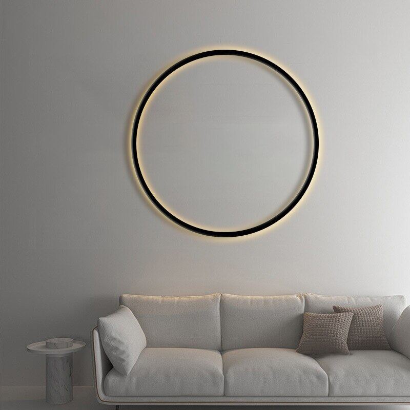 Ring Led Wall Light Nordic Minimalist Round Wall Lamp for Living Room ...