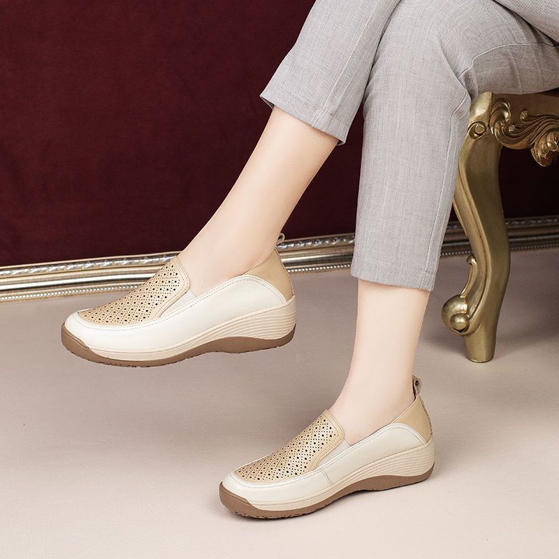 High Quality Women's Shoes Genuine Leather New Hollow Women's Shoes ...