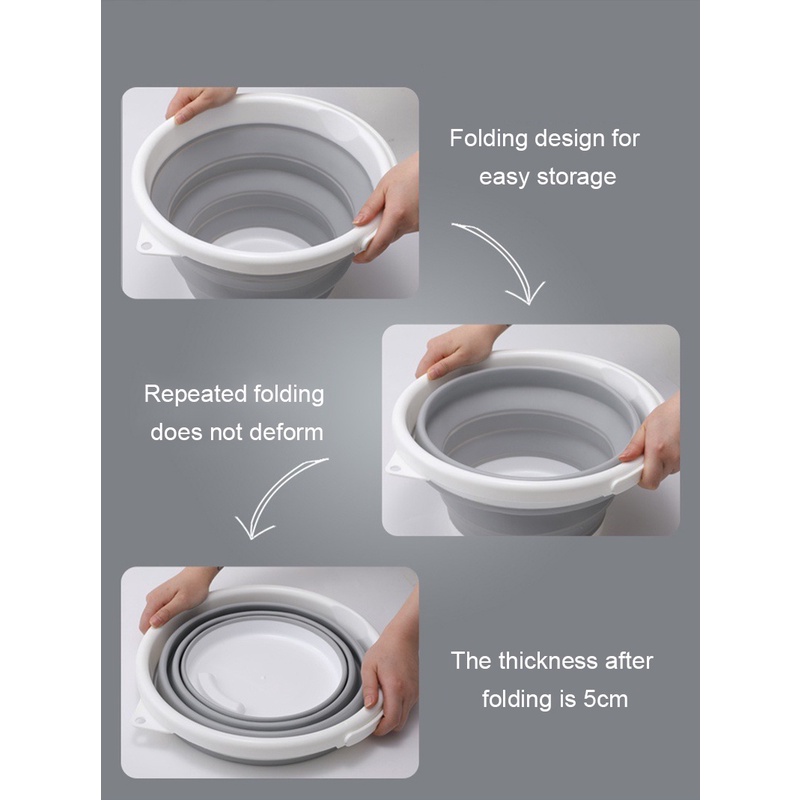 Quality Foldable Bucket Basin Baldi Lipat 折叠水桶 折叠桶 Collapsible Water ...
