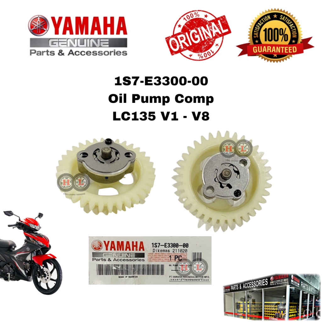 YAMAHA OIL PUMP ASSY LC135 V1 - V8 ORIGINAL ( 1S7-E3300-00 ) - OIL PUMP LC135 IDLE GEAR OIL PUMP ...