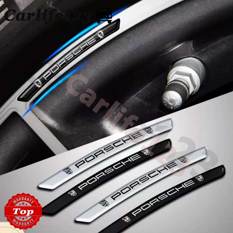 Porsche Cayenne Macan Panamera 911 718 Logo Emblem Wheel Rim Stickers ...