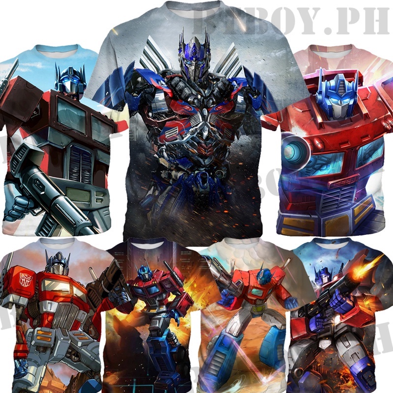 Ljx $Transformers t-Shirt Optimus Prime Children Cosplay Boys and Girls ...