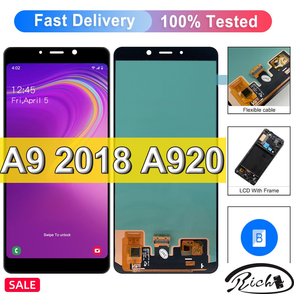 Super AMOLED For Samsung Galaxy A9 2018 A920 A920F SM-A920F/DS LCD ...